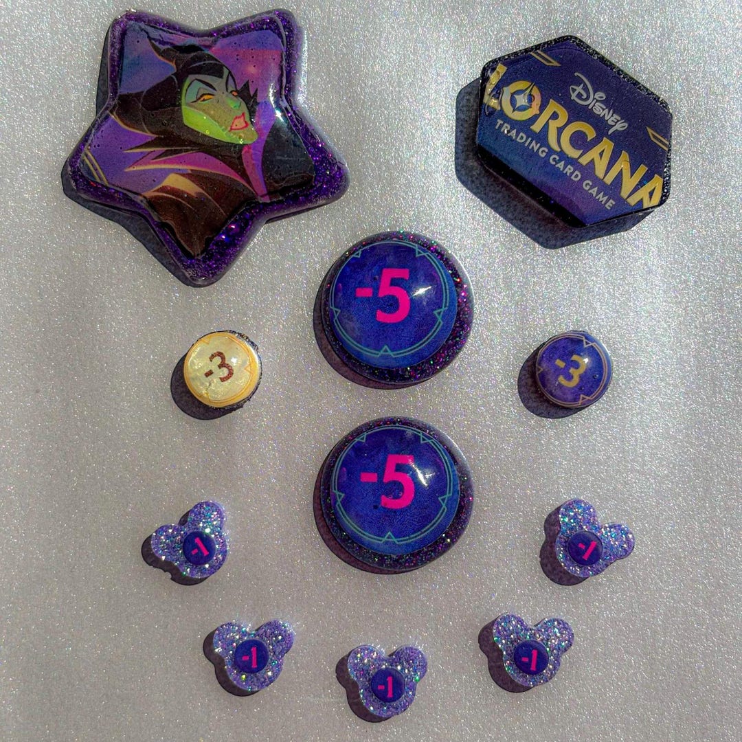 Lorcana Token Set Disney TCG Maleficent Damage Counters - Etsy