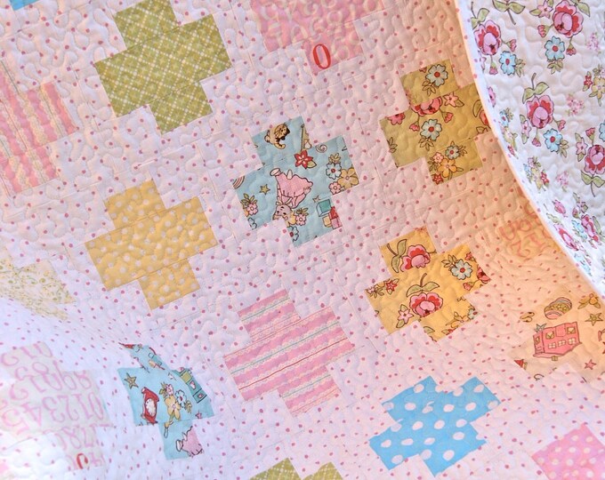 Baby Quilt Handmade Patchwork Riley Blake Vintage Baby Fabrics - Etsy