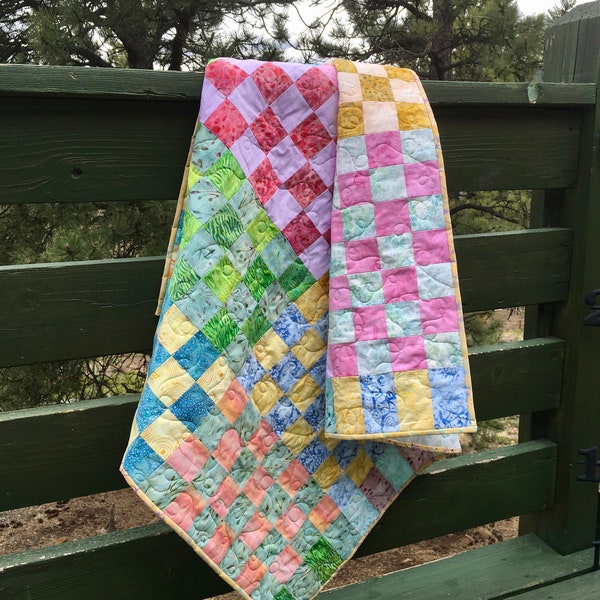 Bright Baby Quilt - Etsy