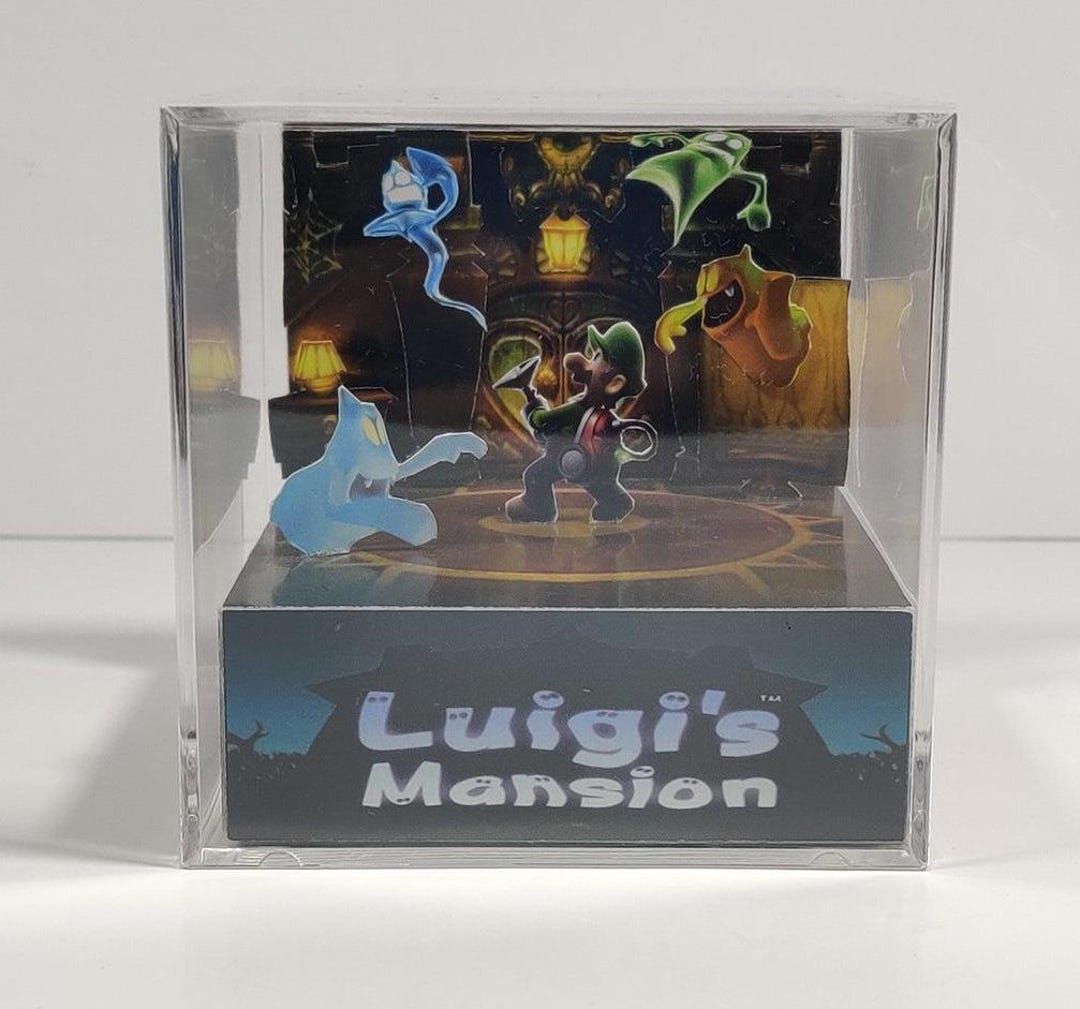 Luigi’s Mansion 3D Cube Diorama - Etsy