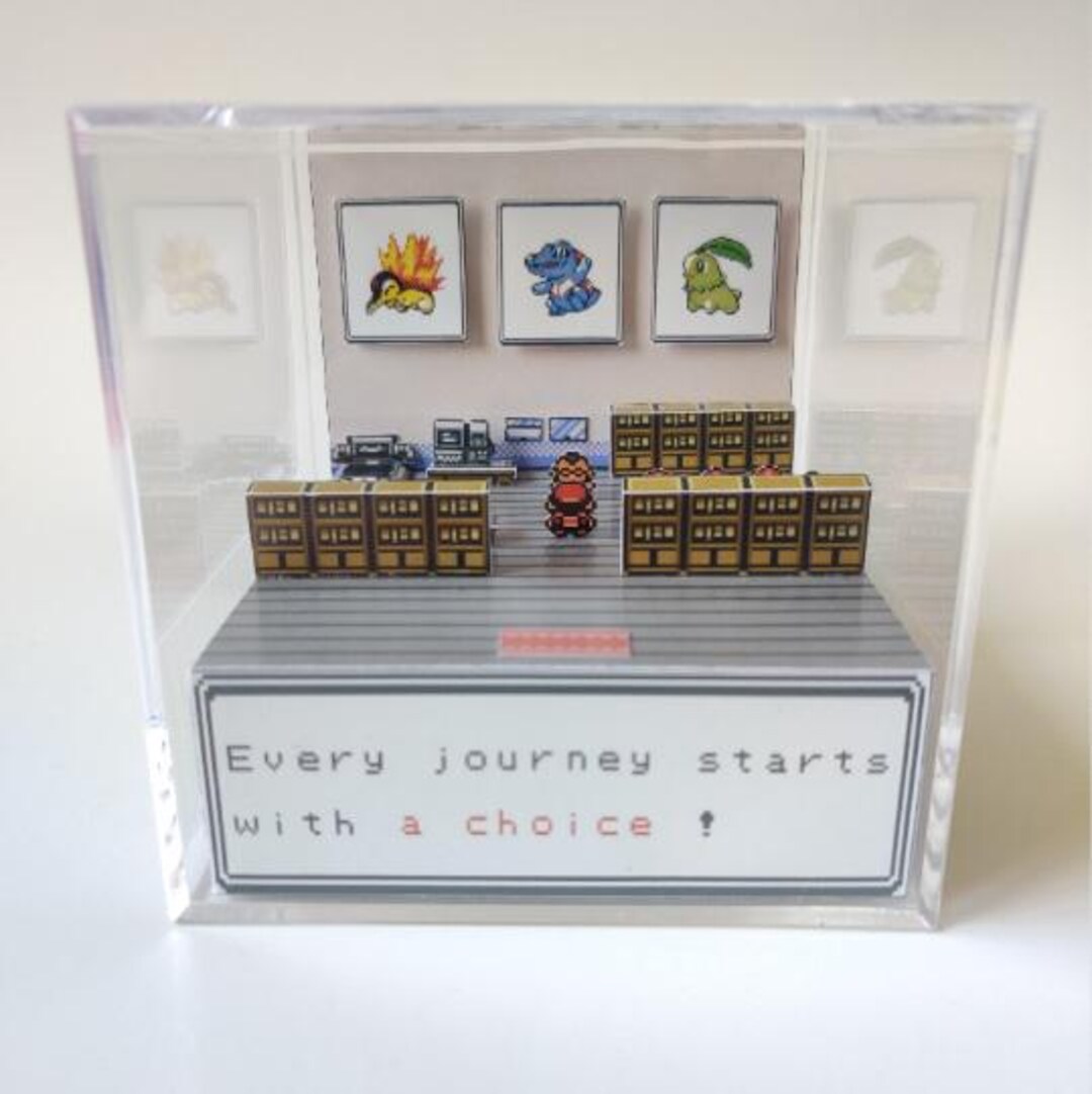 Pokemon Gold Version 3D Cube Diorama - Etsy