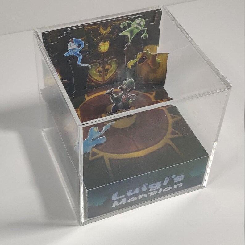 Luigi’s Mansion 3D Cube Diorama - Etsy