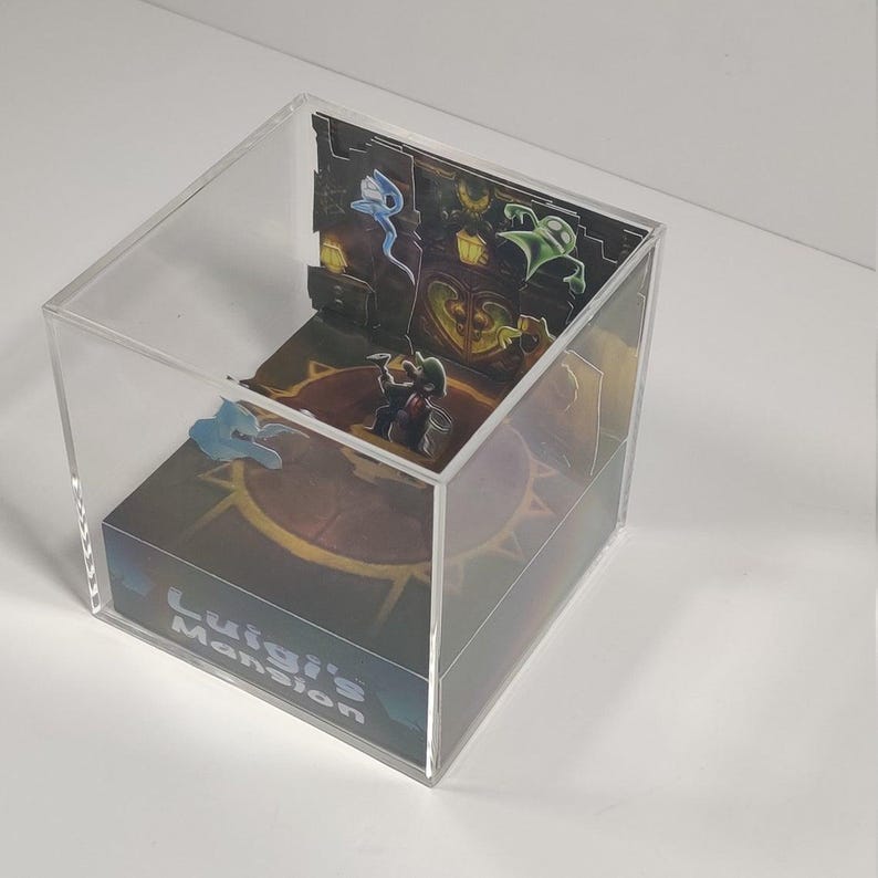 Luigi’s Mansion 3D Cube Diorama - Etsy
