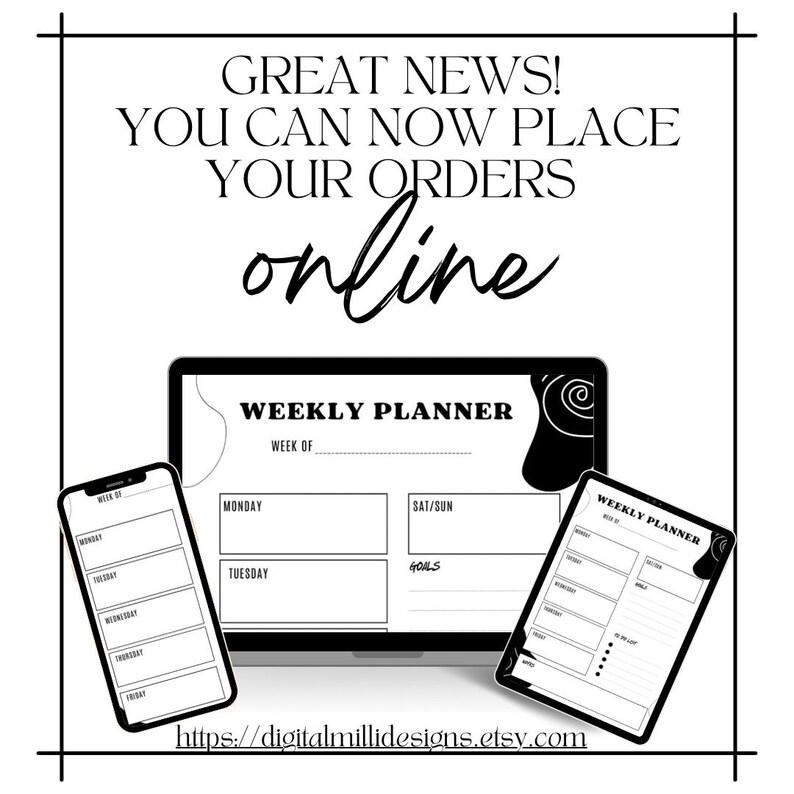 Weekly Planner Template - Etsy