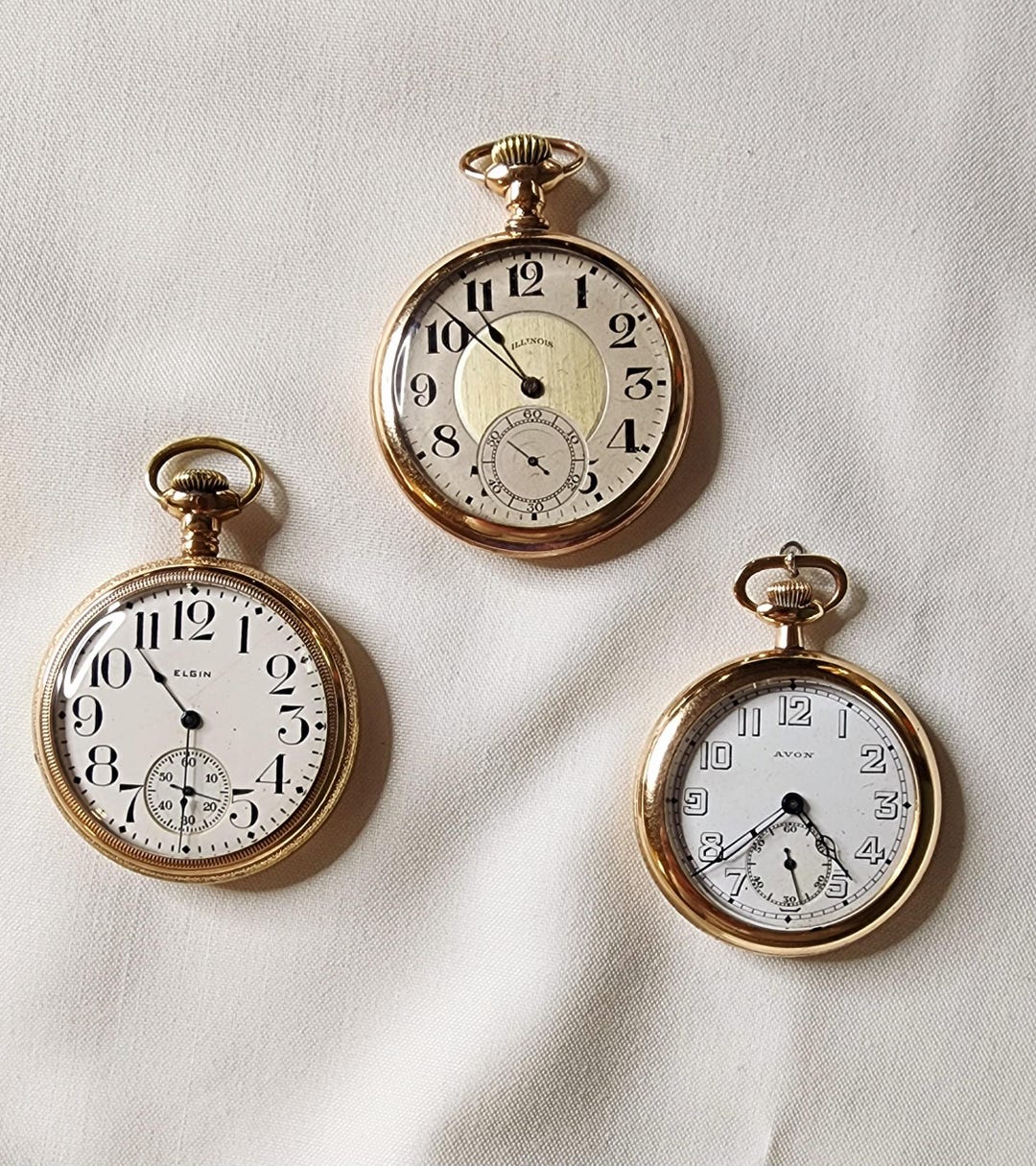 Vintage Pocket Watches. 14k Gold Filled 17 Jewels (illinois, and Elgin ...