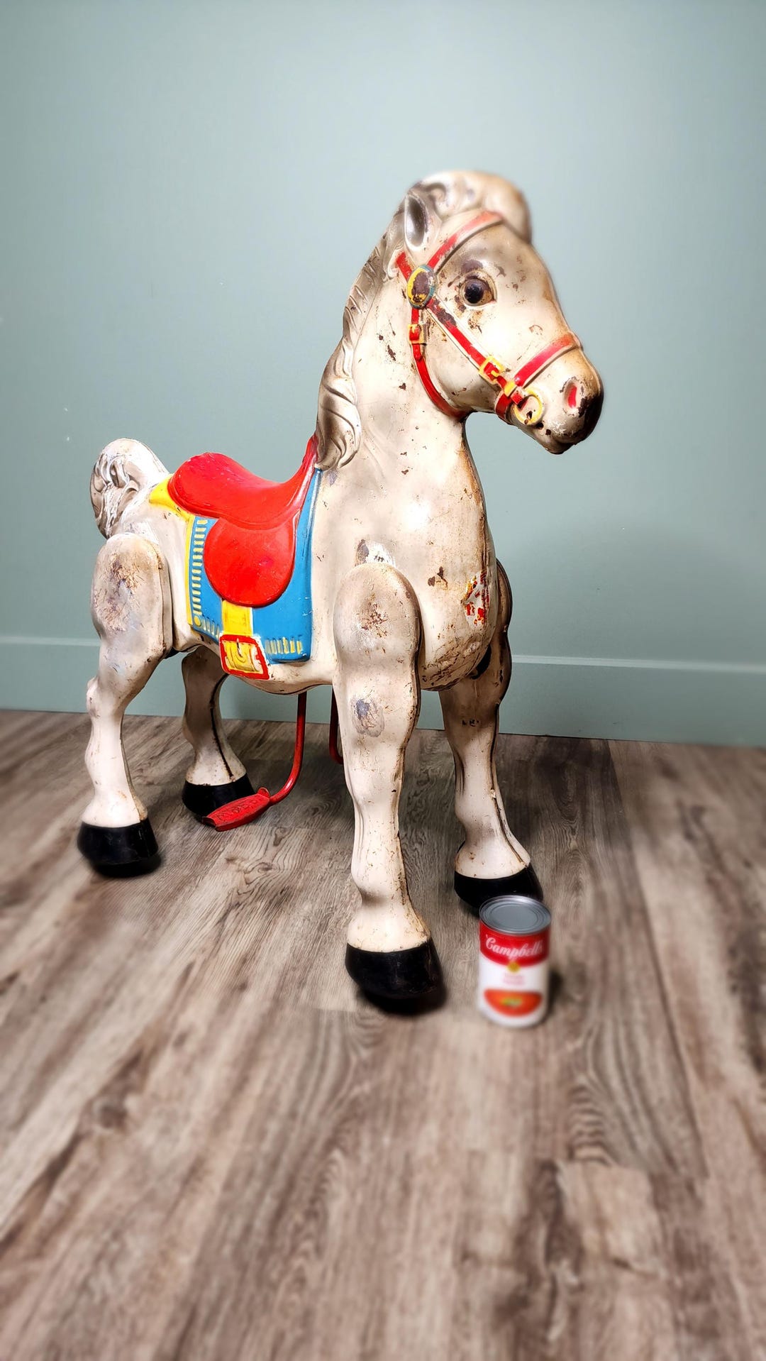 Vintage Mobo Bronco Ride-on Horse: 1947 First Edition Pressed Steel - Etsy