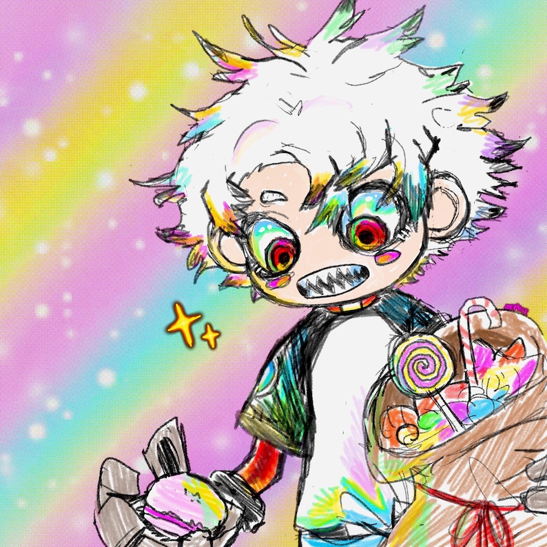 Gachiakuta Handmade Holographic Stickers Rudo Zanka Anime - Etsy