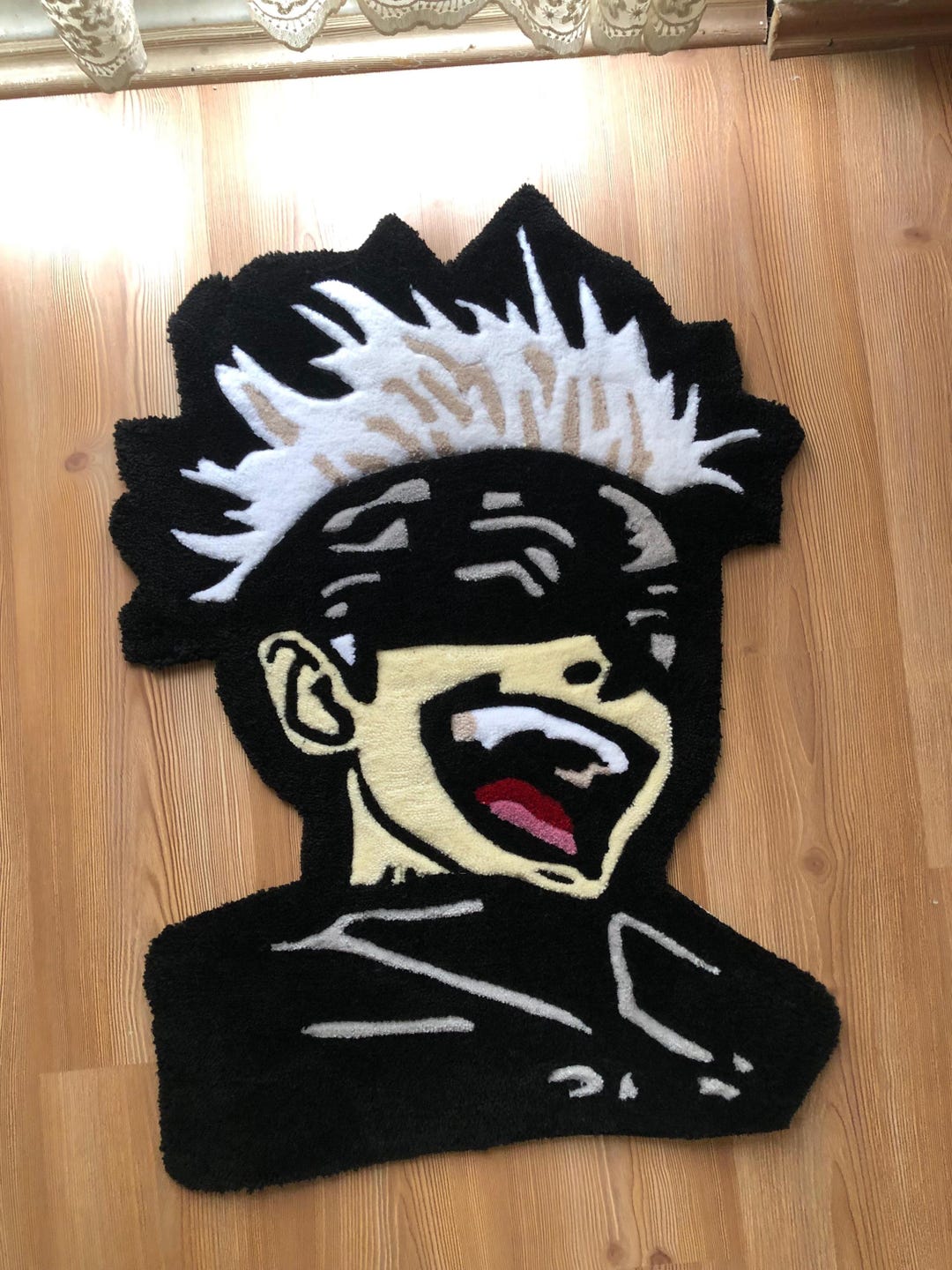 Satoru Gojo Anime Rug Handmade Tufted Rug Home Decor Kids Room Rug ...