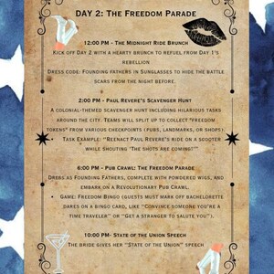 Last Declaration of Independence Founding Fathers Bachelorette Invite ...