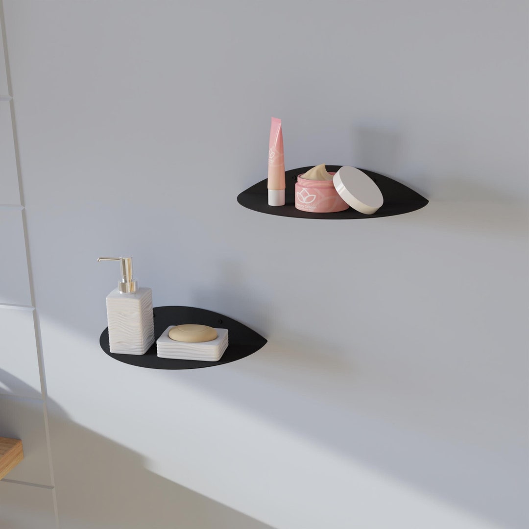 Round Metal Wall Shelf, Semi Circle Display Shelf, Decorative Shelves ...