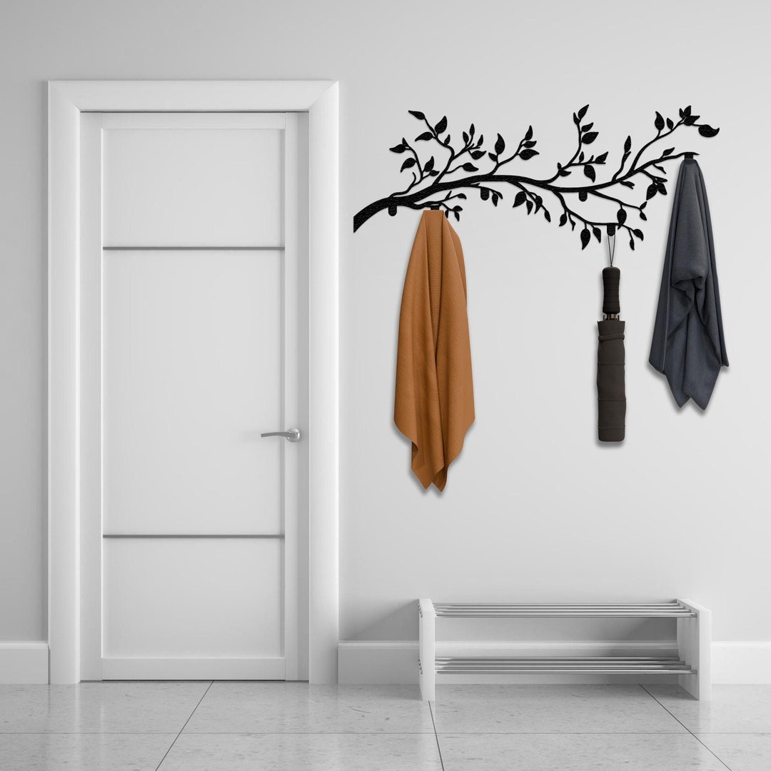Branch Wall Hanger, Coat Rack, Wall Hooks, Entryway Organizer, Hat Rack ...