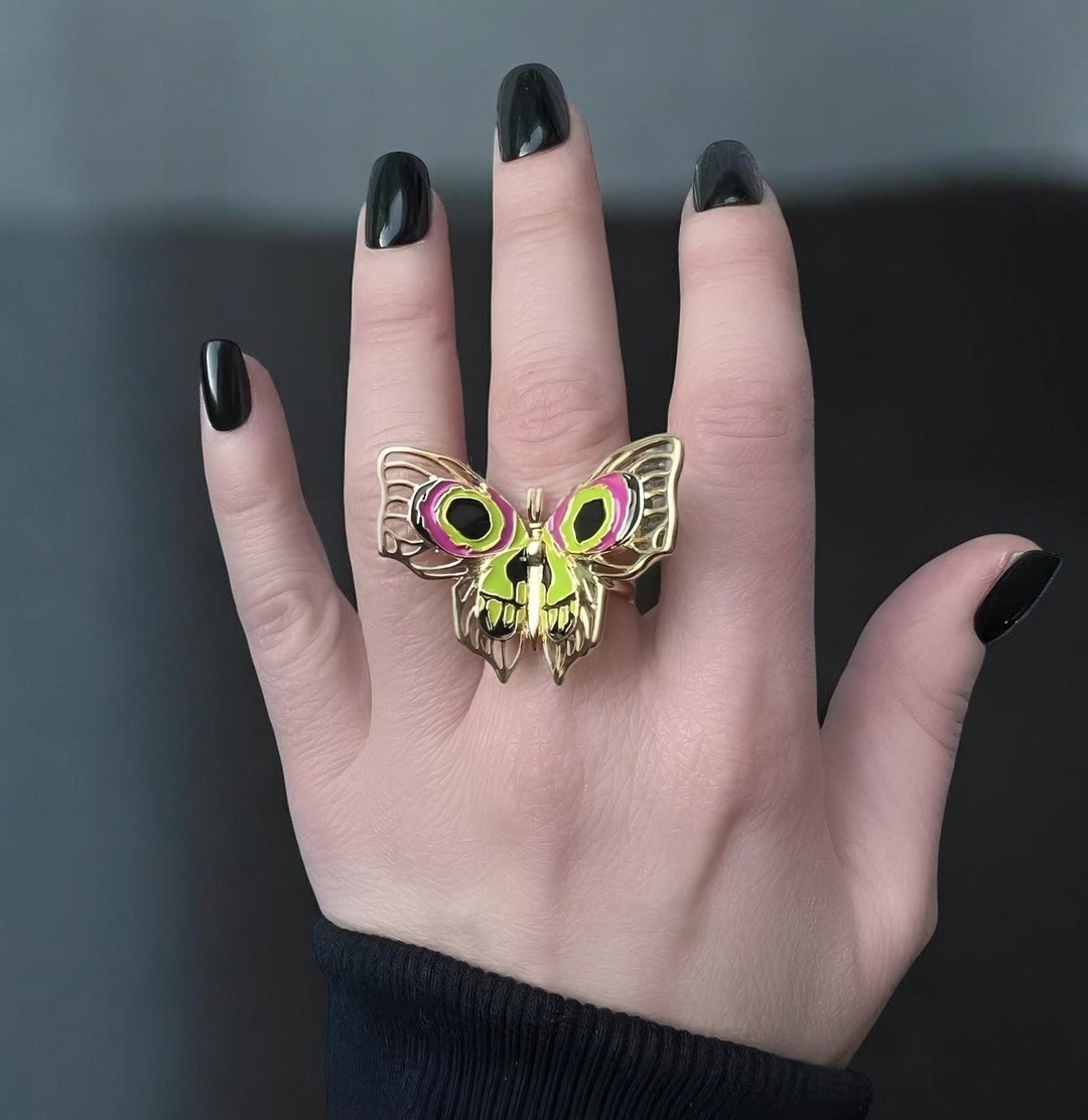 Jinx Butterfly Ring, Arcane-inspired Jinx Ring, Jinx Graffiti Butterfly ...