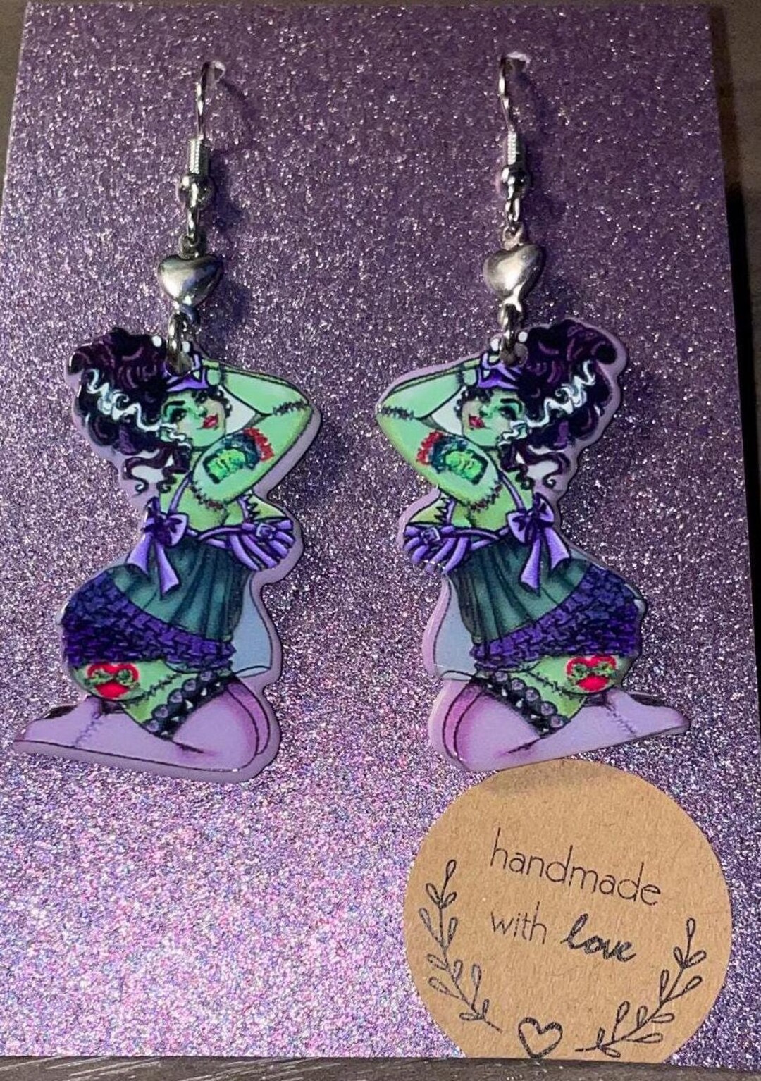 Bride of Frankenstein Pinup Earrings - Etsy