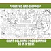 Giant Christmas Coloring Poster, Holiday Coloring Page, Gift for Kids ...