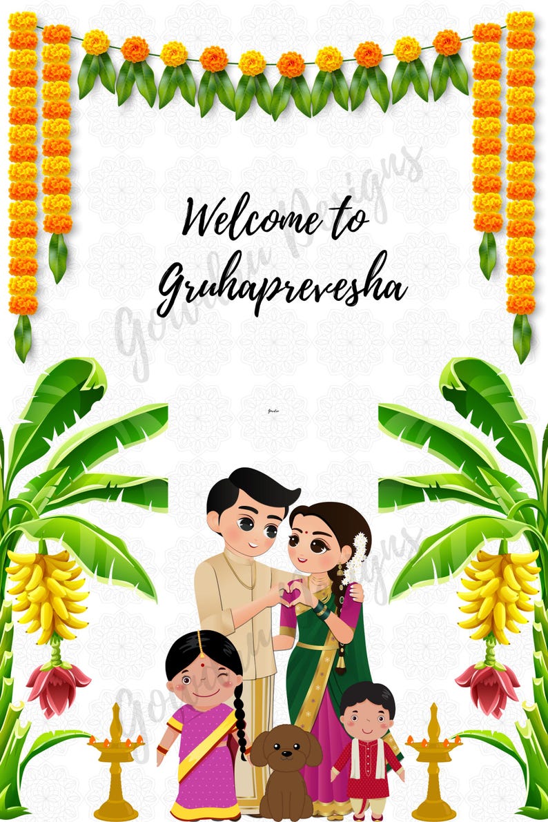 House Warming or Gruhapravesha Custom Welcome Sign or Banner 24 X 36 - Etsy