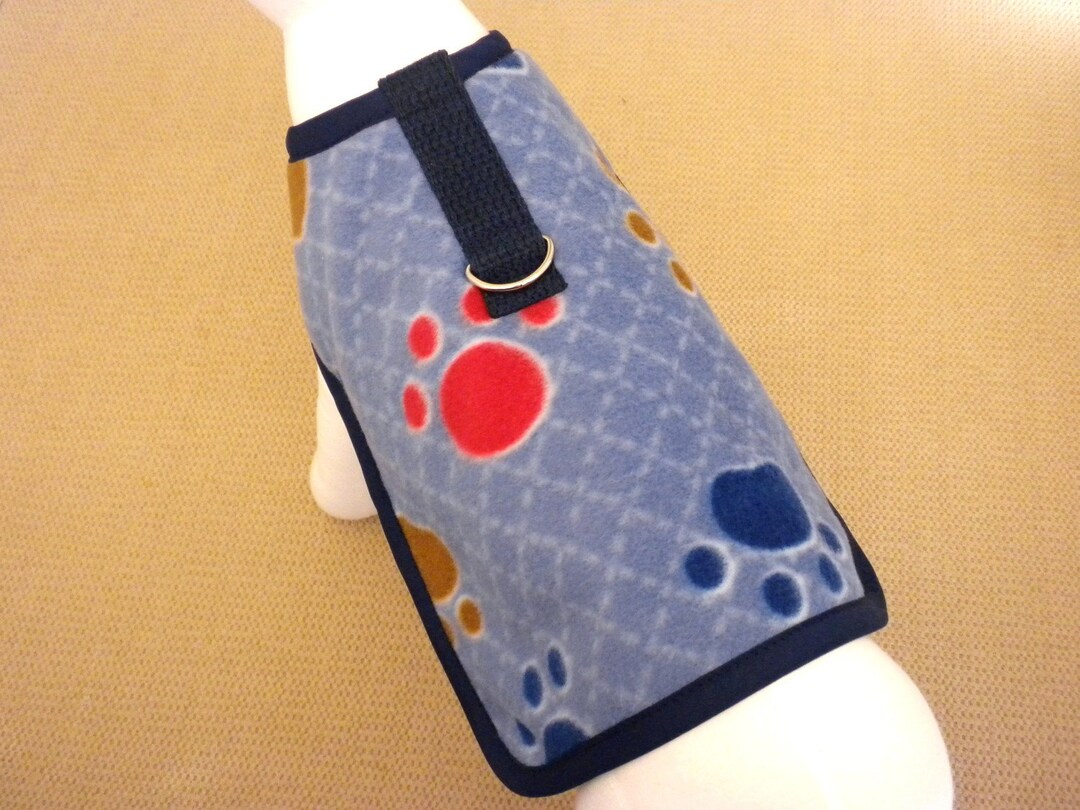 Blue Paws Fleece Dog Harness Coat - Etsy