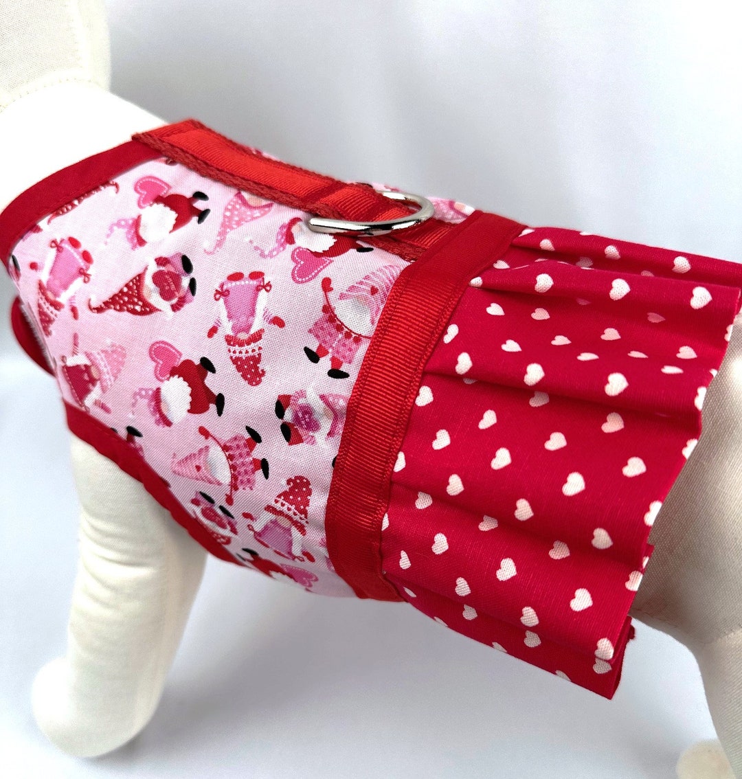 Valentine's Day Gnomes Ruffle Dog Harness Vest - Etsy
