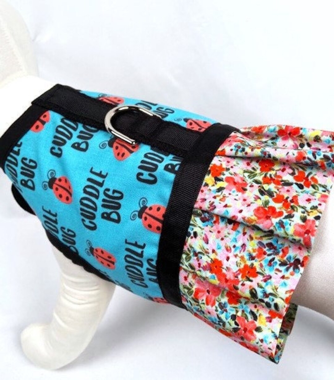 Cuddle Bug Ladybug Dog Harness Vest Ruffle Dress - Etsy