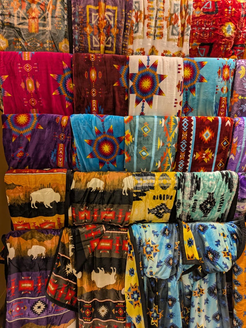 Tribal Blanket: Reversible Native American-inspired Baby/throw - 40x60 ...