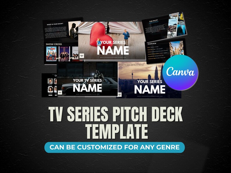TV Show Pitch Deck Template for Canva Fully Customizable Pitch Deck How ...