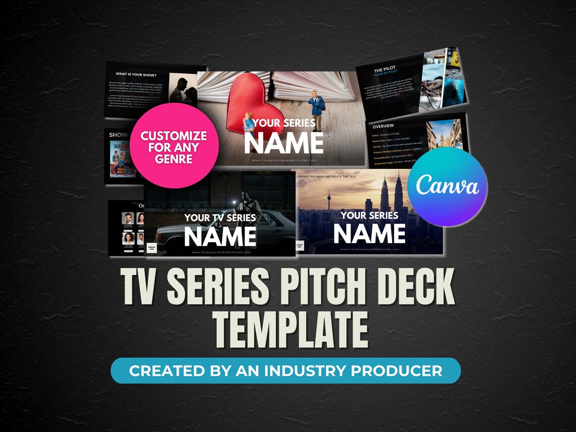 TV Show Pitch Deck Canva Template Customizable Television Series Pitch ...