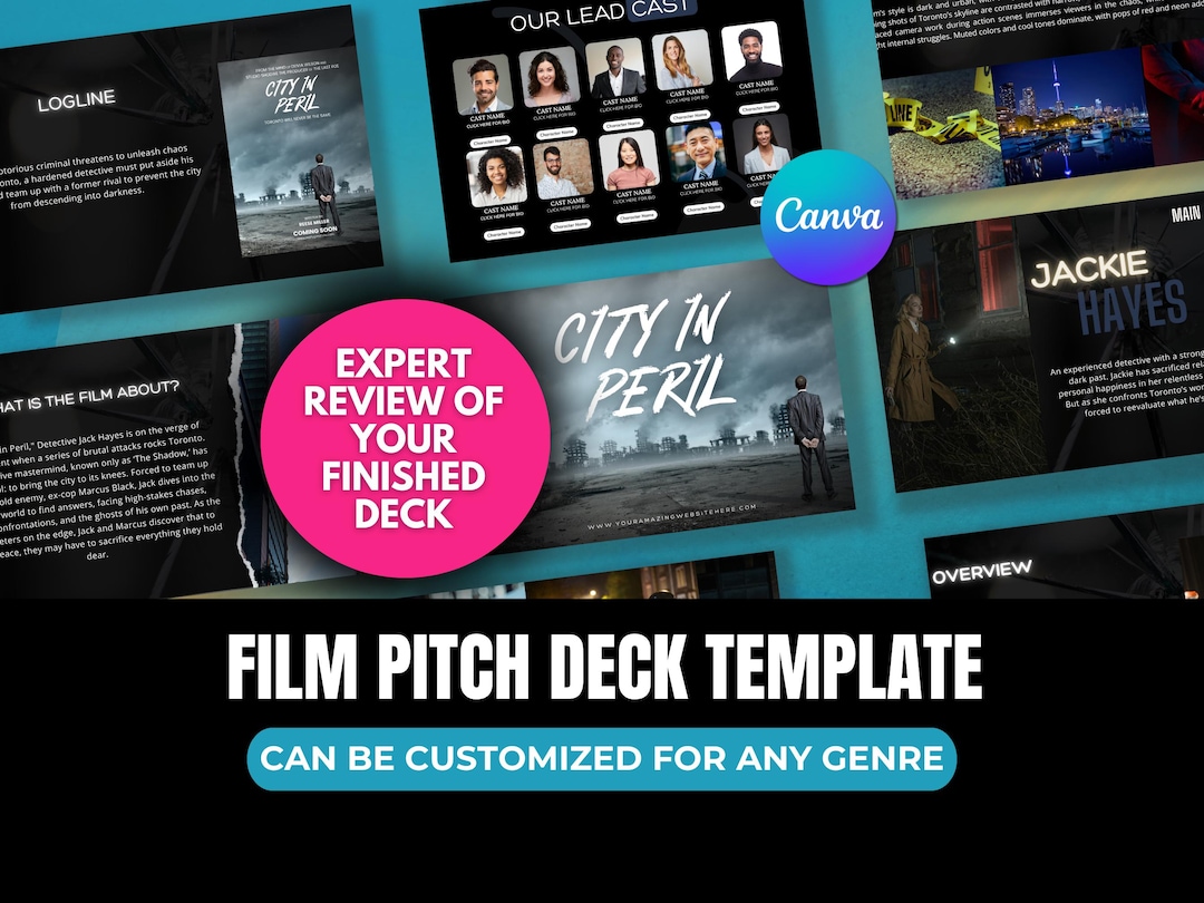 Canva Film Pitch Deck Template: Customizable Movie Presentation With ...