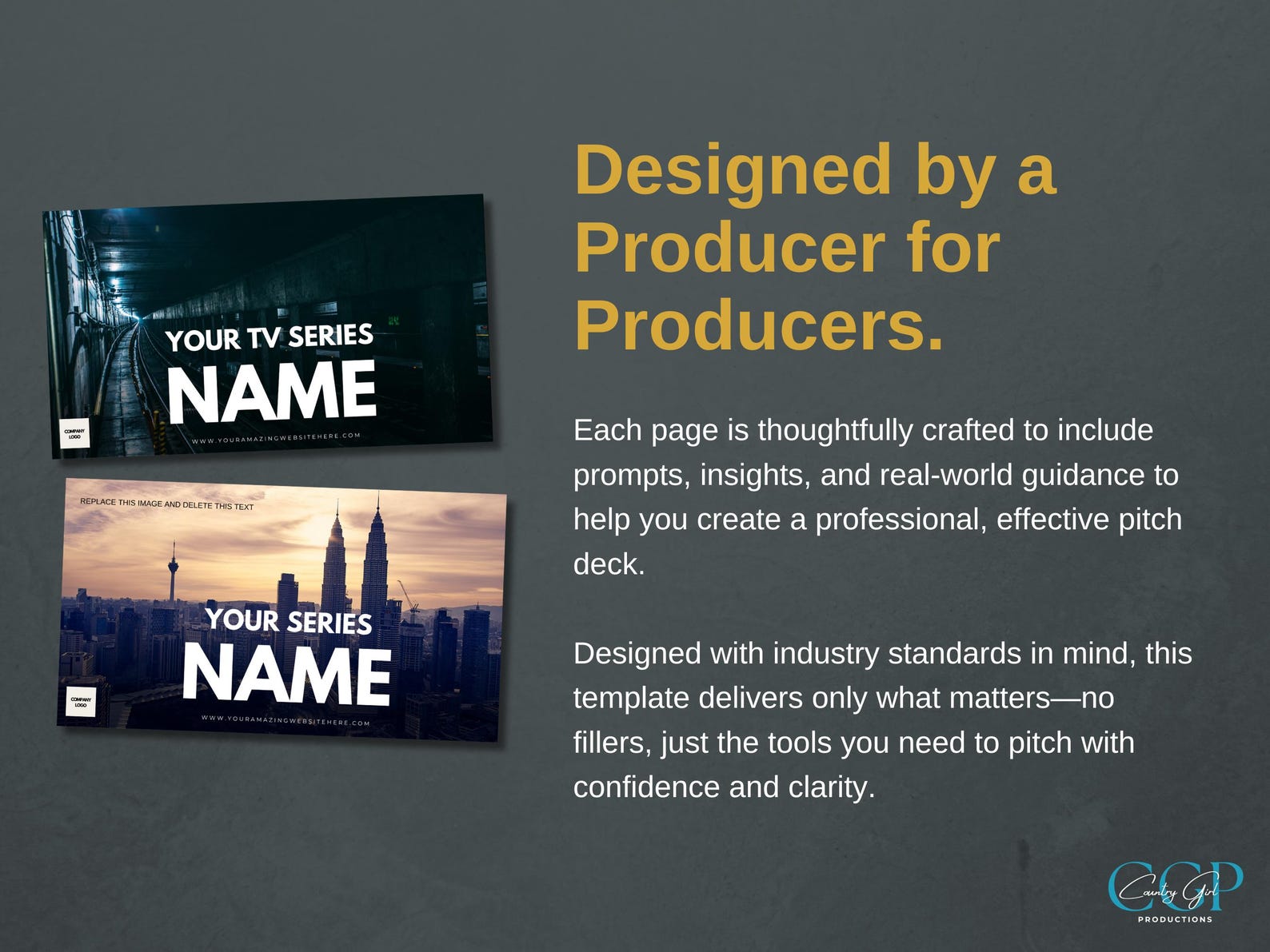 TV Show Pitch Deck Canva Template Customizable Television Series Pitch ...