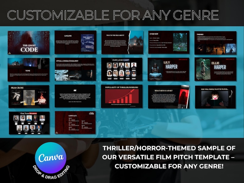 Canva Film Pitch Deck Template: Customizable Movie Presentation ...