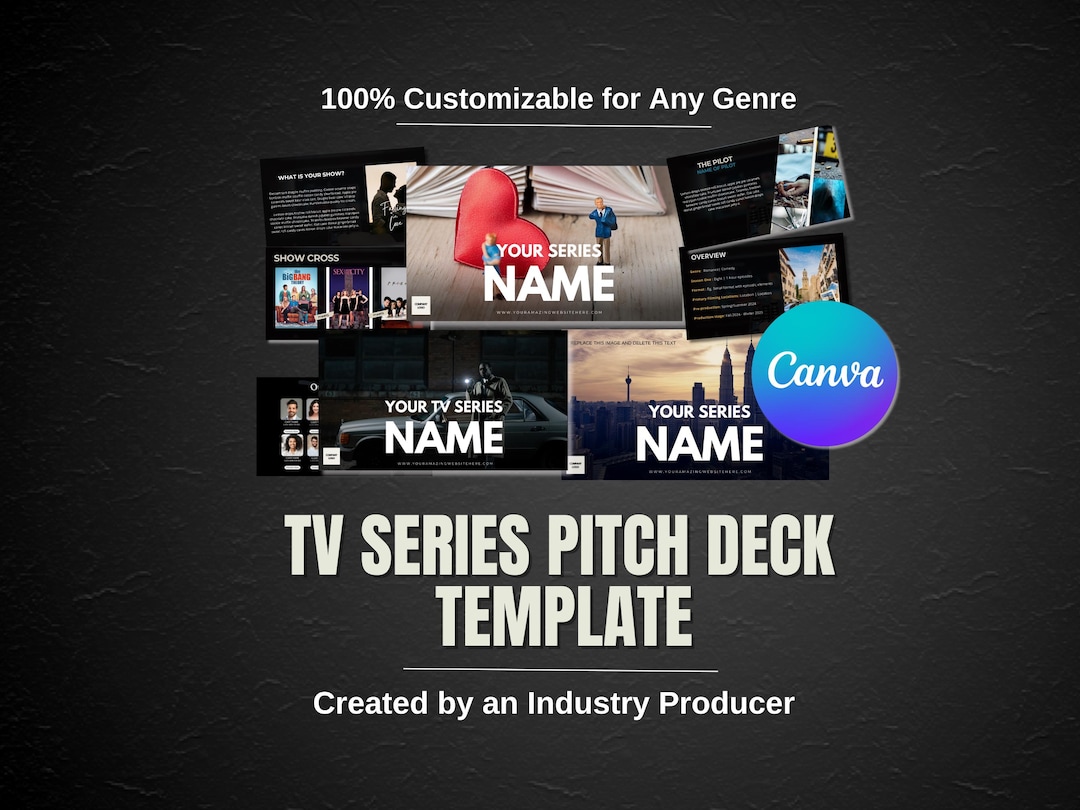 TV Show Pitch Deck Canva Template Customizable Television Series Pitch ...