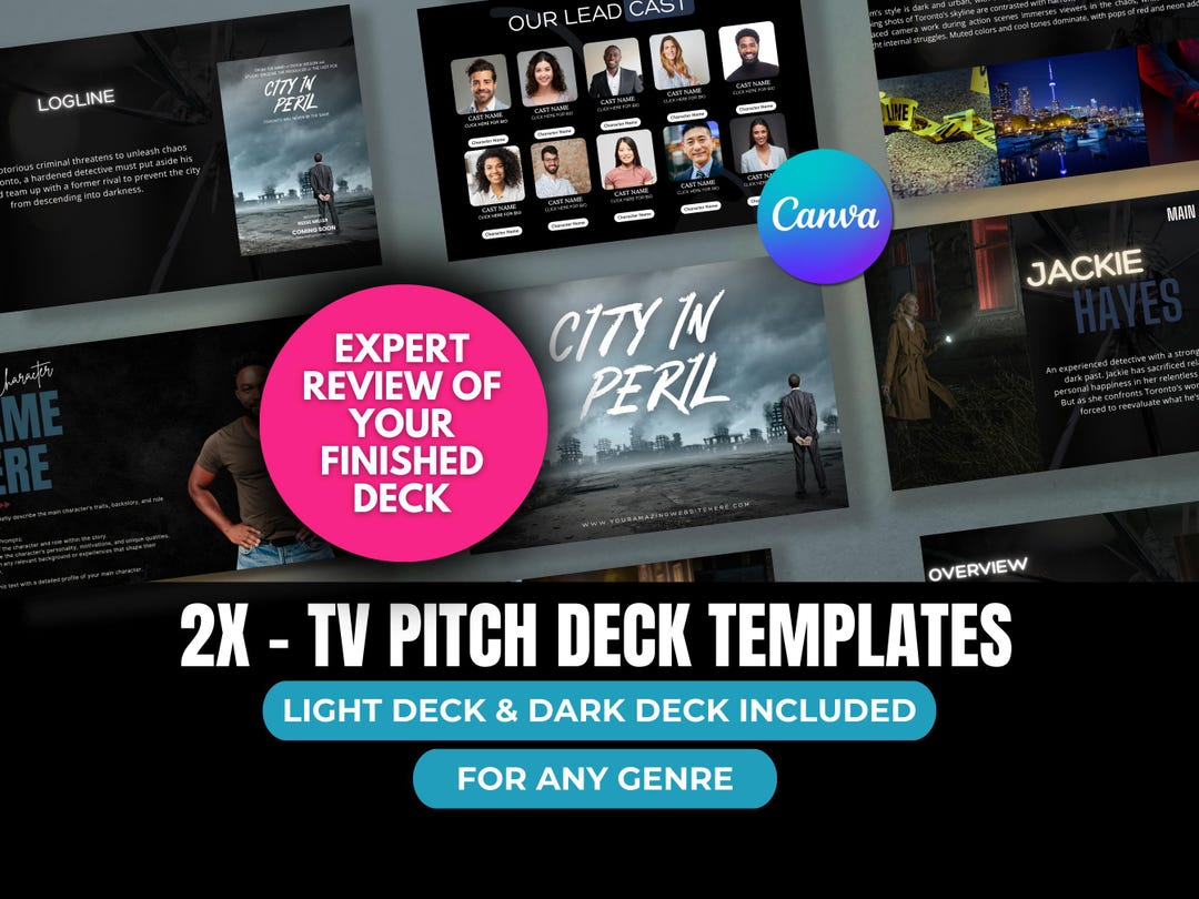 TV Series Pitch Deck Template for Canva: Includes Expert Review ...