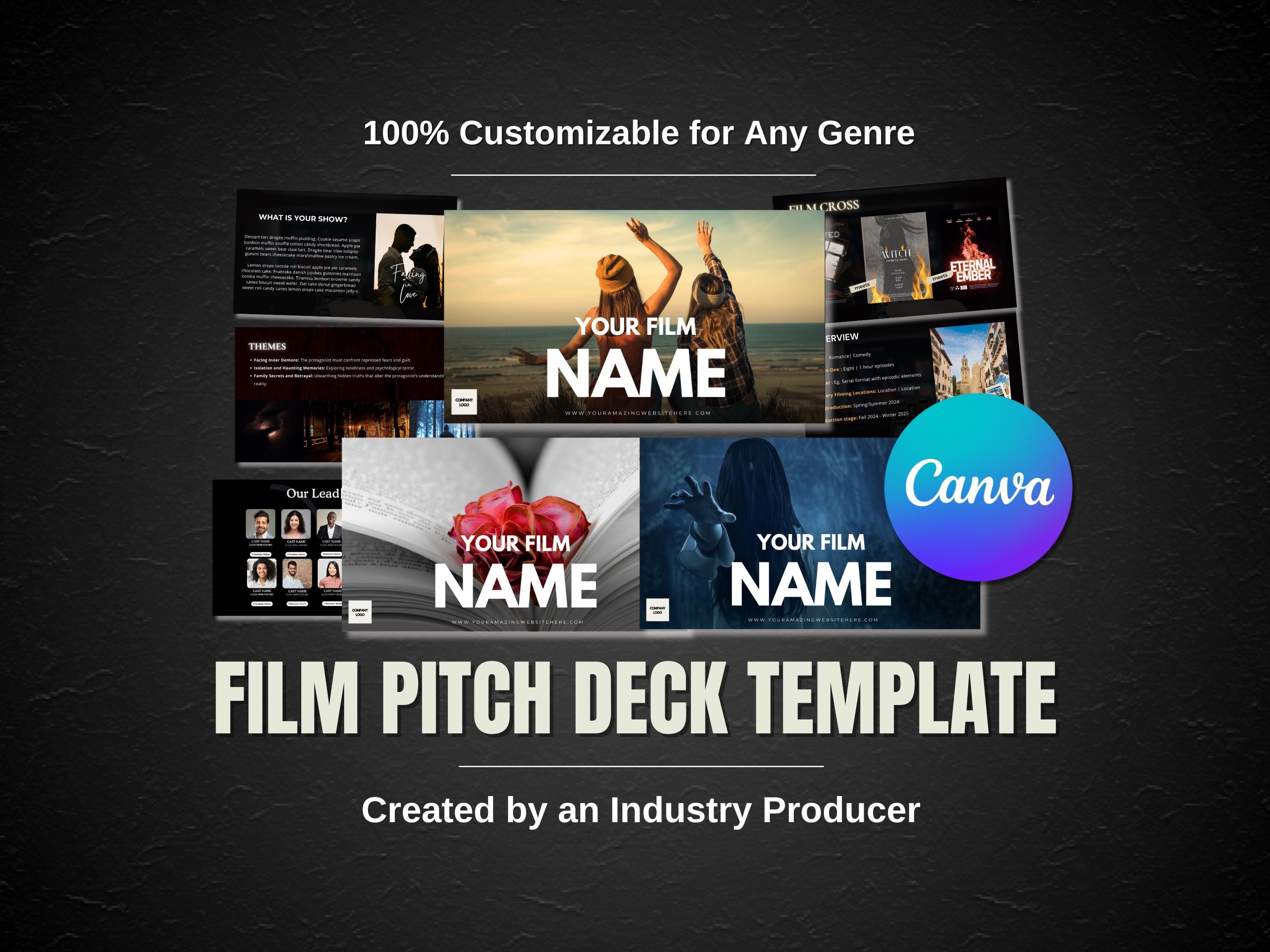 Canva Film Pitch Deck Template: Customizable Movie Presentation ...