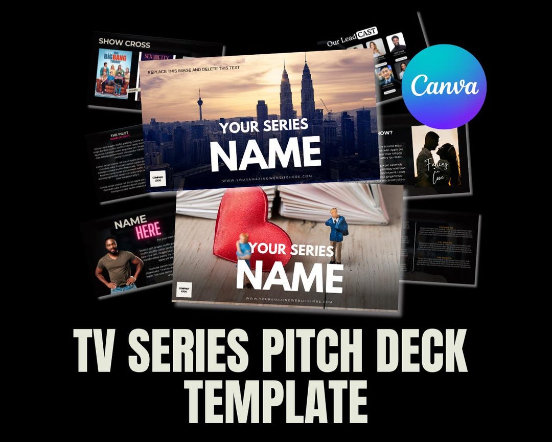TV Series Pitch Deck Template for Any Genre Fully Customizable in Canva ...