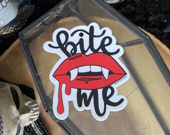 Lip Bite Sticker - Etsy
