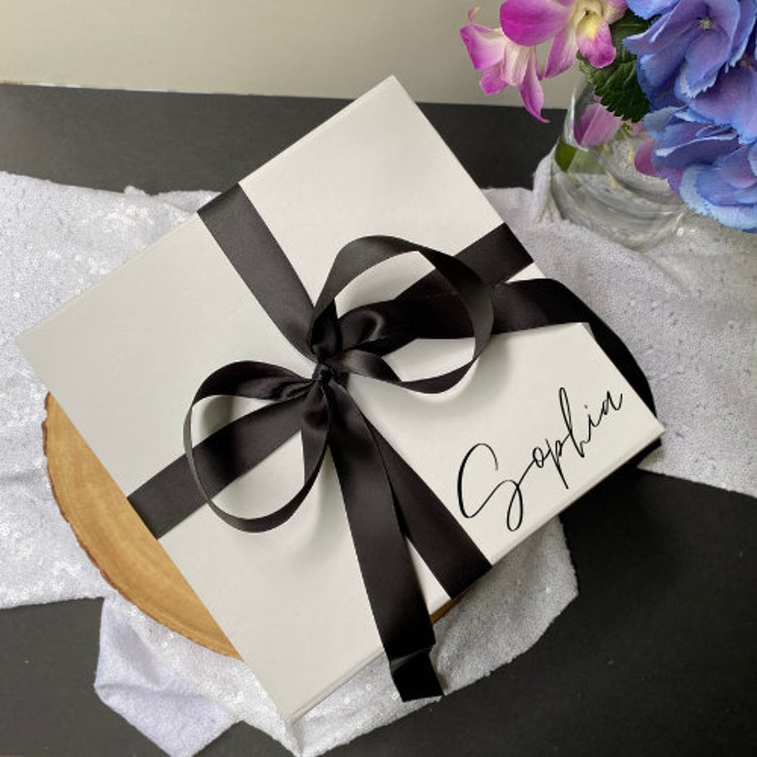 Personalized Box With Name qty. 1 White Box for Gifts White Gift Boxes ...