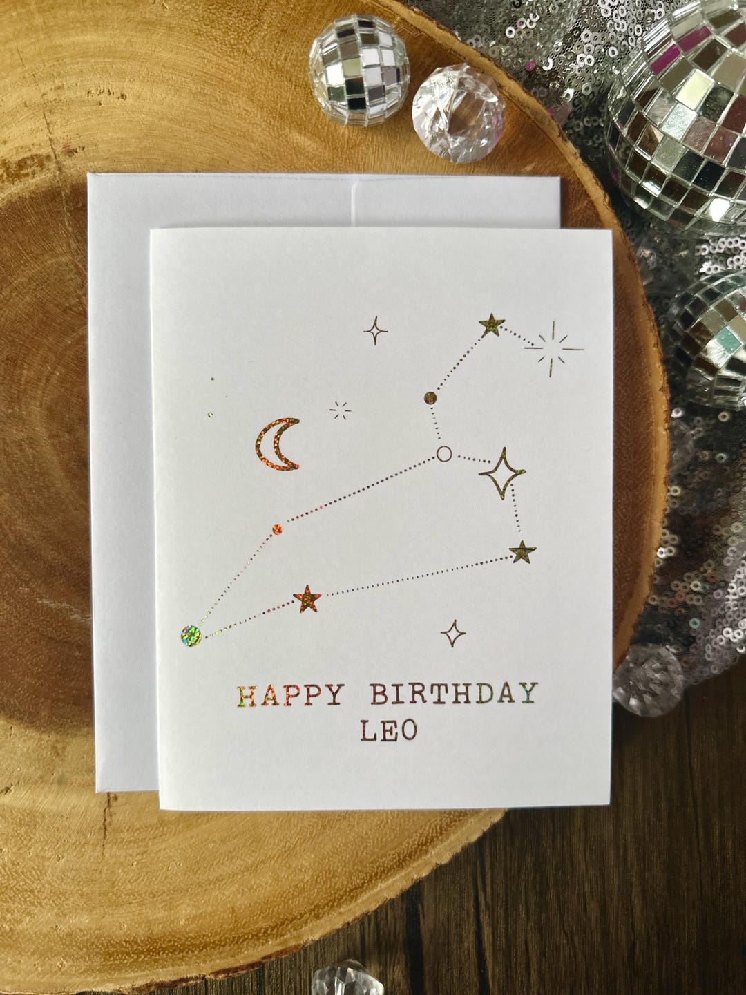 Leo Birthday Card| Zodiac Sign Birthday Card| Astrology Gifts| Zodiac ...