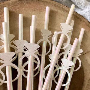 Ring Straws (qty. 12)| Diamond Straws| Diamond Party Decor| Bridal ...