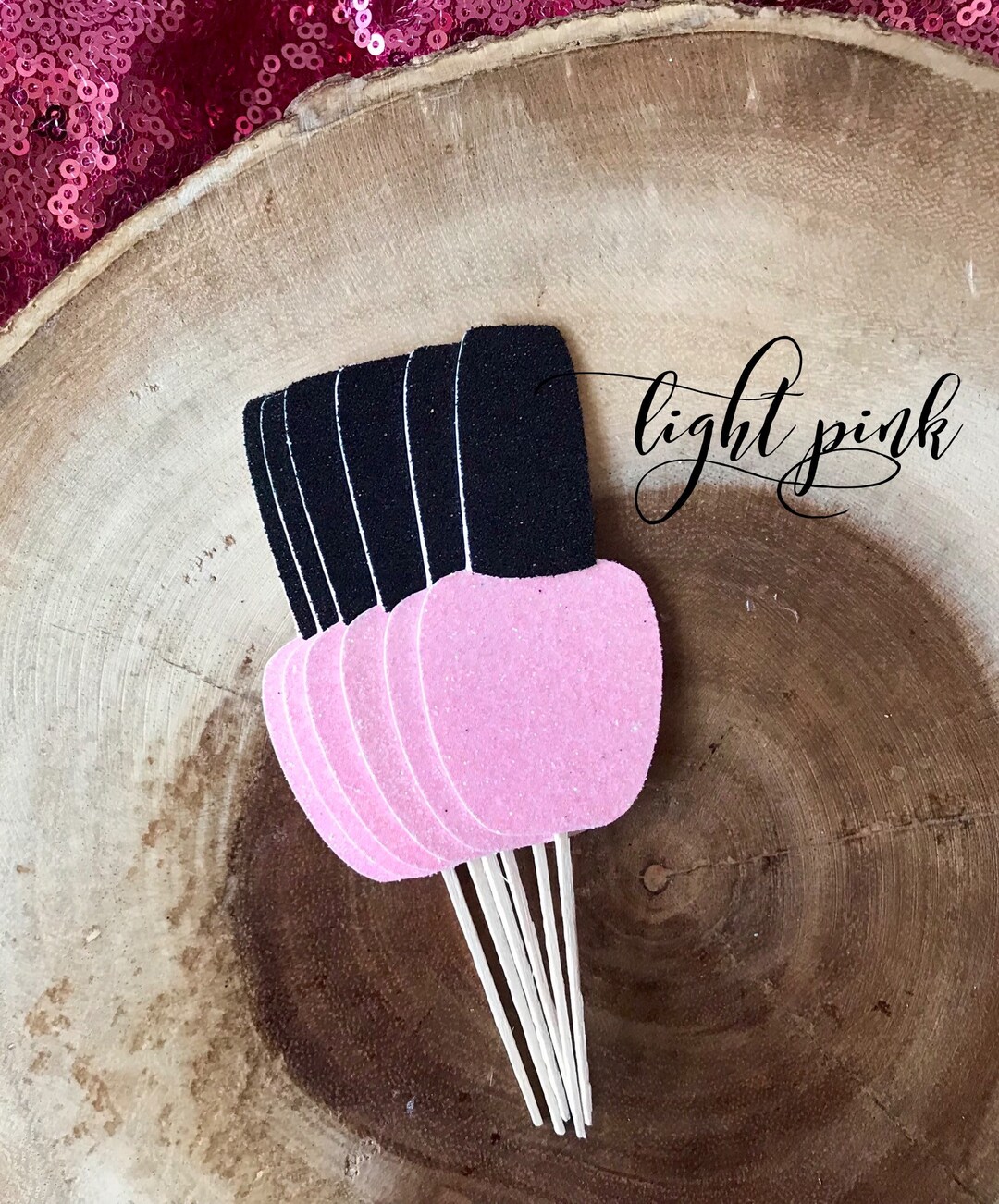 Nail Polish Cupcake Toppers (qty. 6)| Spa Cupcake Toppers| Spa Party ...