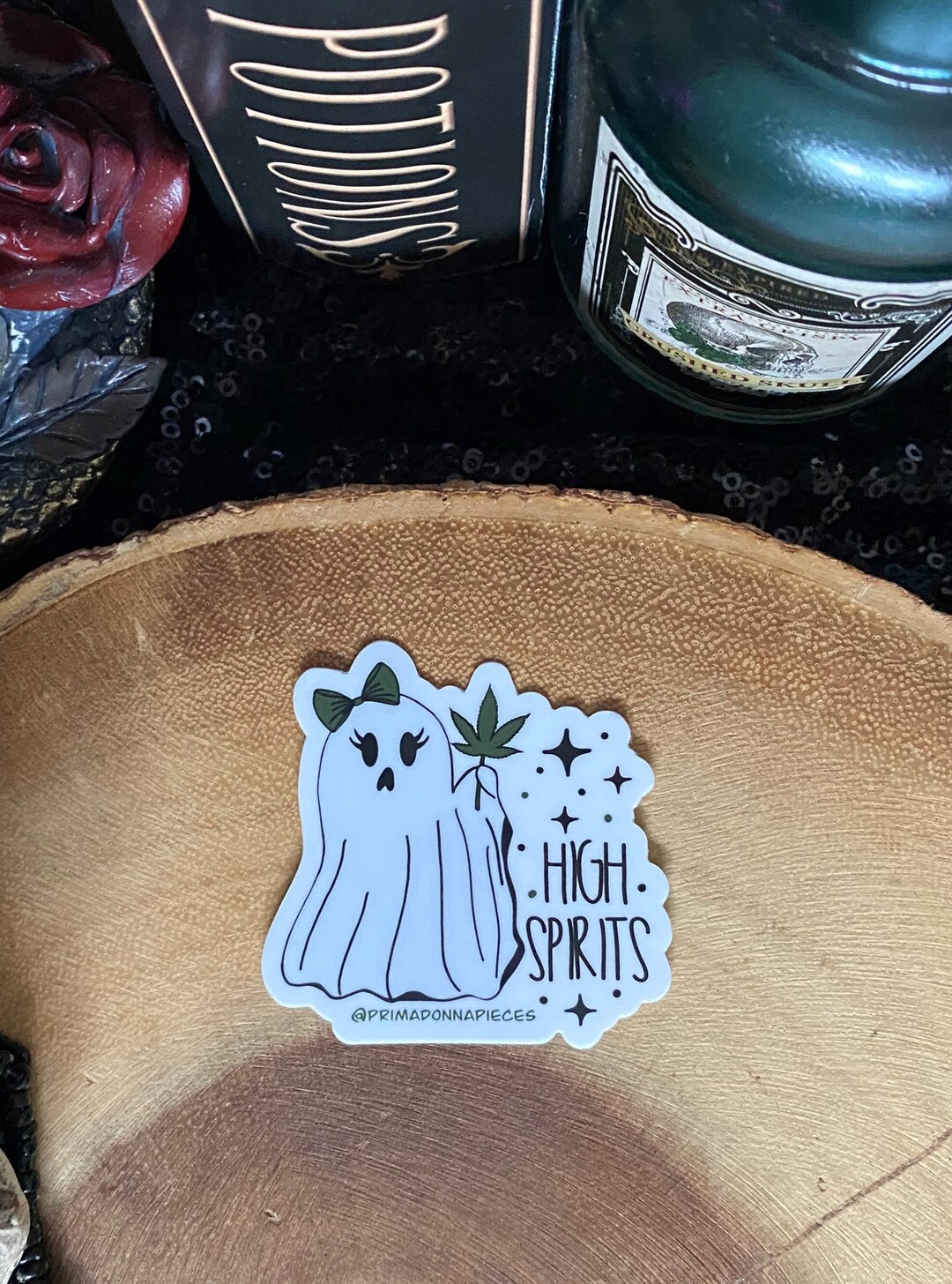 High Spirits Ghost Sticker Qty. 1| Weed Stickers| Stoner Stickers| Weed ...
