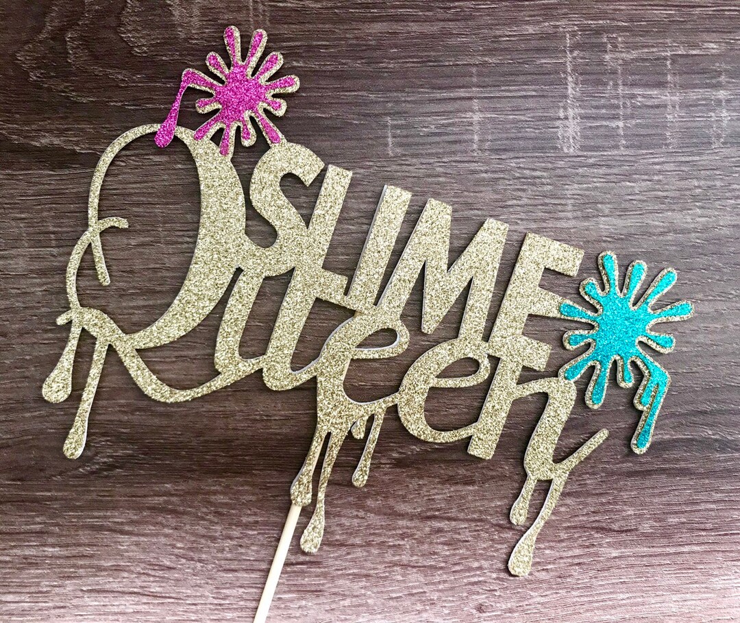 Slime Queen Cake Topper| Slime Cake Decorations| Slime Queen Party ...