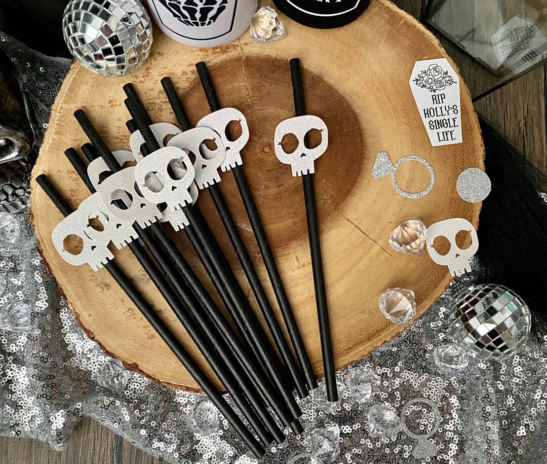 Til Death Straws (qty. 12)| Gothic Engagement| Gothic Bridal| Gothic ...