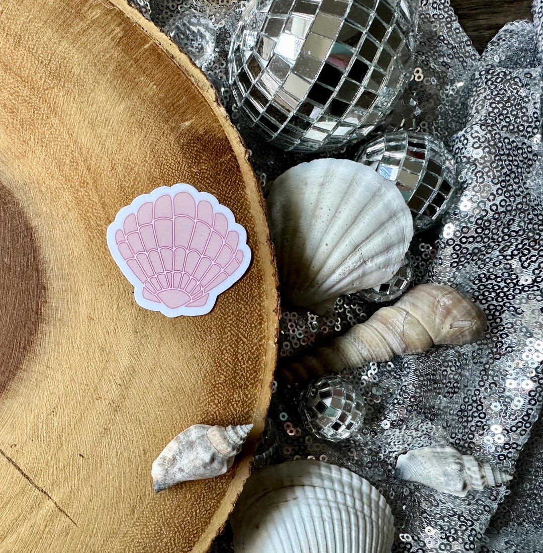 Scalloped Sea Shell Sticker| Coastal Sticker| Journal Sticker| Last ...