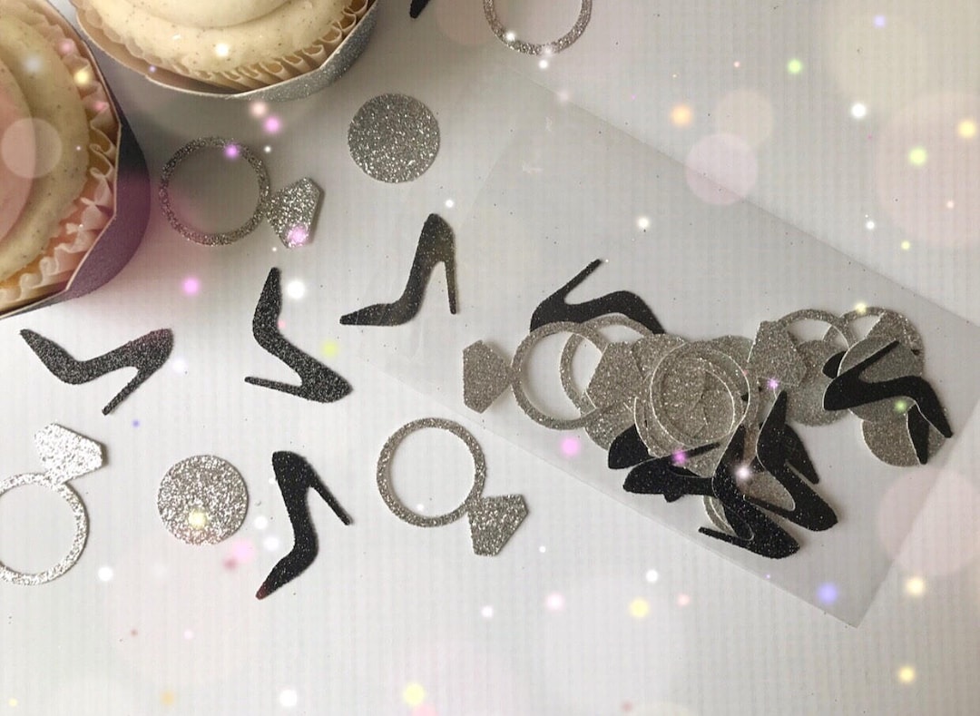 75 Piece Shoe and Ring Confetti| She Said Yes Confetti| Bride to Be ...