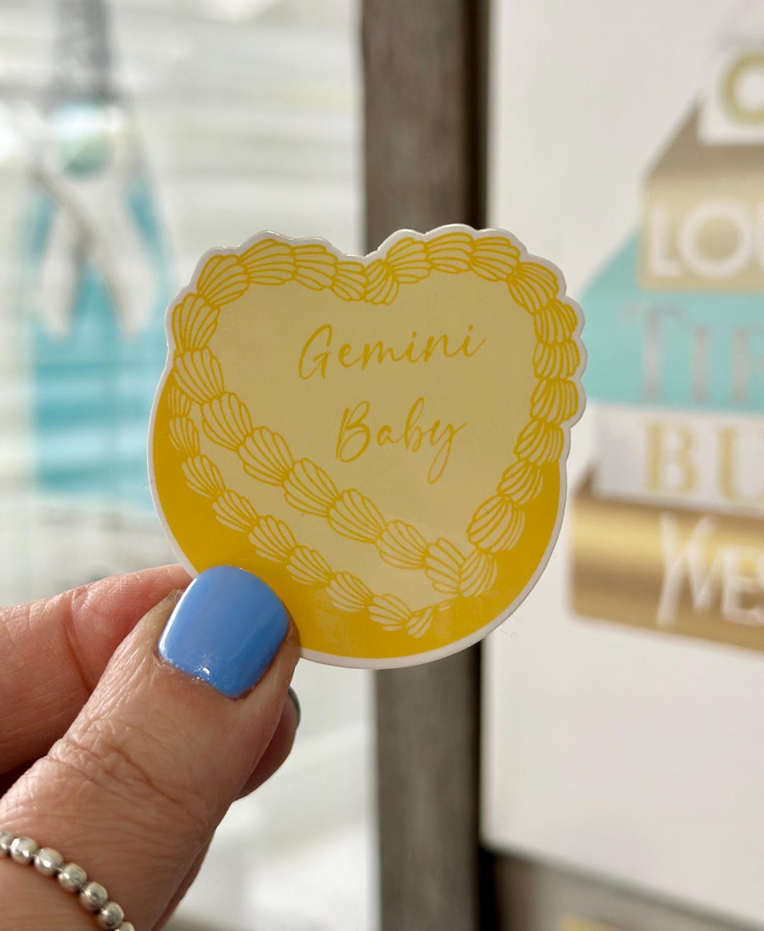 Gemini Sign Sticker| Zodiac Sign Stickers| Vintage Heart Cake Stickers ...