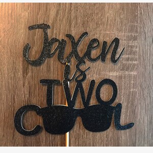 Two Cool Cake Topper| 2 Cool| Age Cake Topper| I Am Two Cake Topper ...
