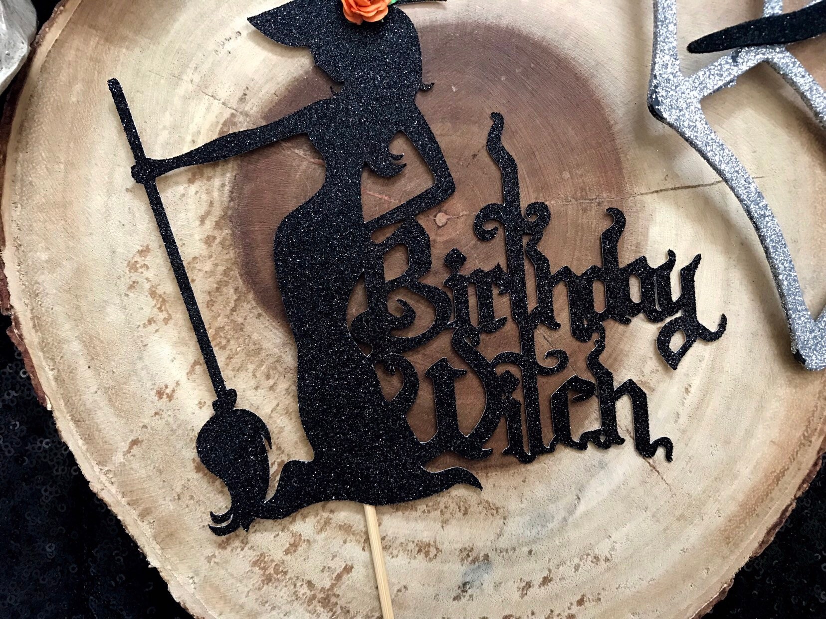 Birthday Witch Cake Topper Halloween Cake Topper Happy - Etsy