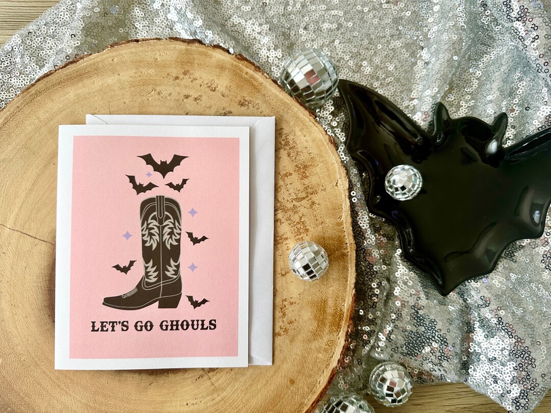 Let's Go Ghouls Halloween Greeting Card qty. 1 - Etsy