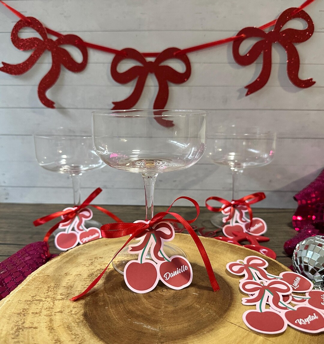 Mini Cherry Gift Tags Qty. 6| Personalized Mon Cheri Gift Tags| Mon ...