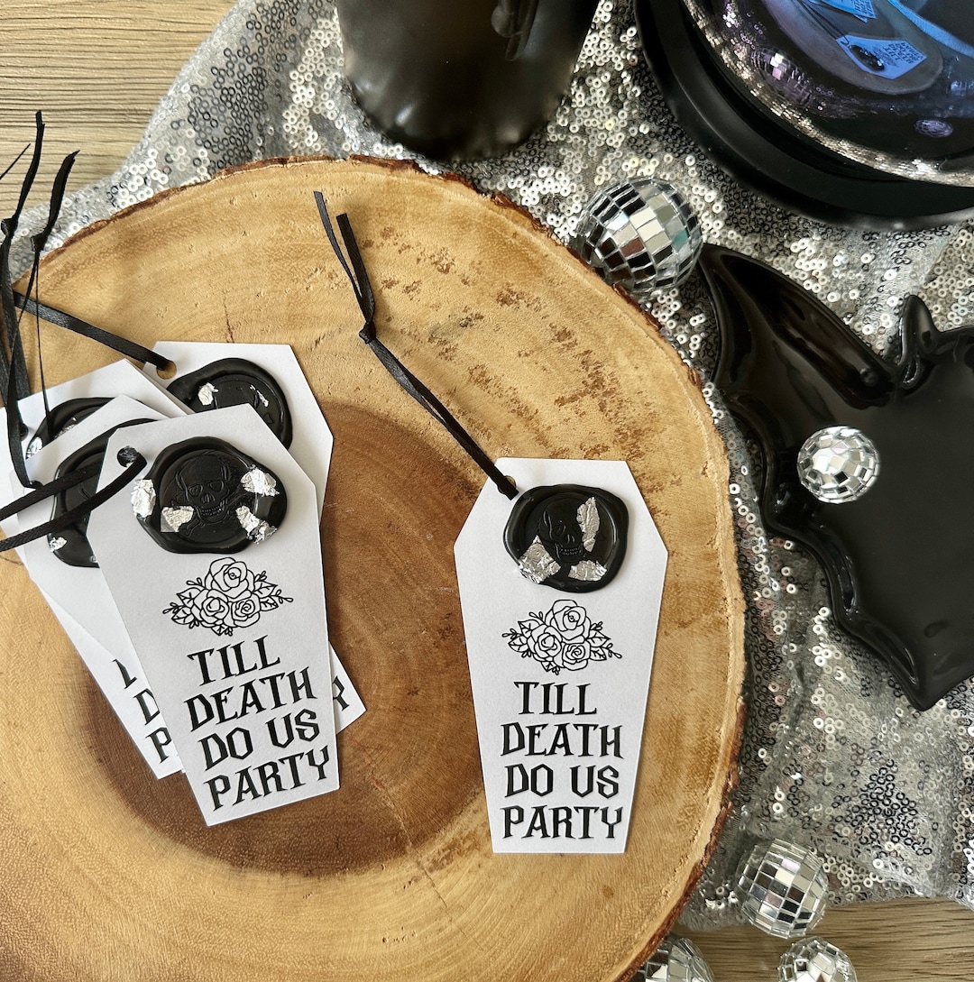 Till Death Do Us Party Hang Tags (qty. 6)| Gothic Engagement| Gothic ...