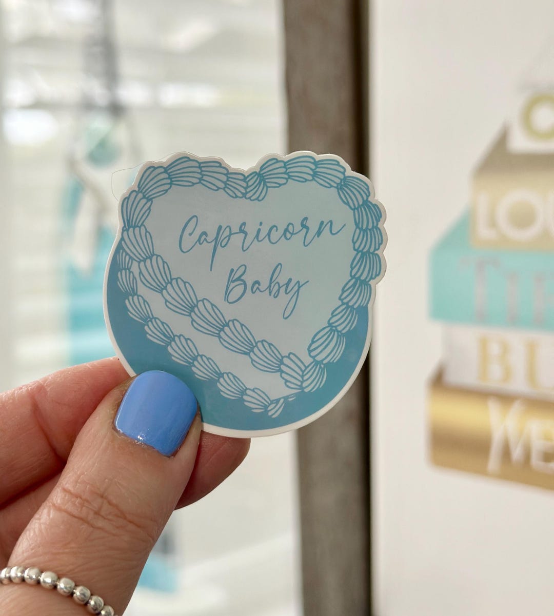 Capricorn Sign Sticker| Zodiac Sign Stickers| Vintage Heart Cake ...