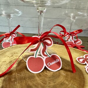 Mini Cherry Gift Tags Qty. 6| Personalized Mon Cheri Gift Tags| Mon ...